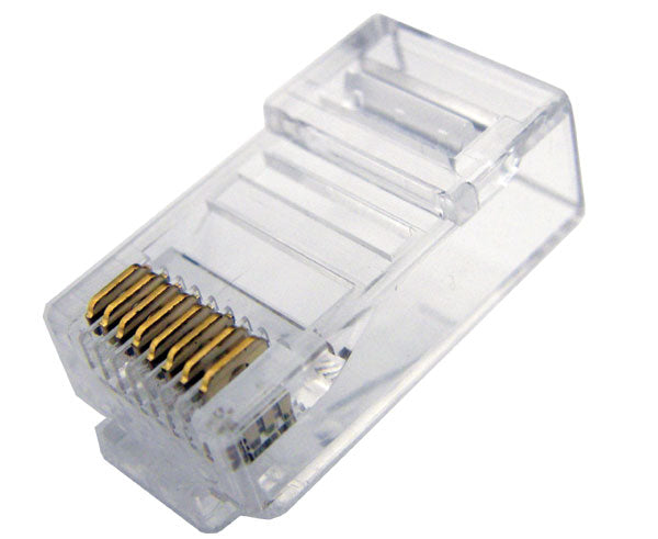CAT6 RJ45 Connector - with Insert - 2 Prong for Round Stranded Cable ...
