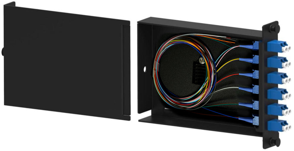 Fiber Splice Cassette - Adapter Plate & Pigtails, Fully Loaded w/12F ...