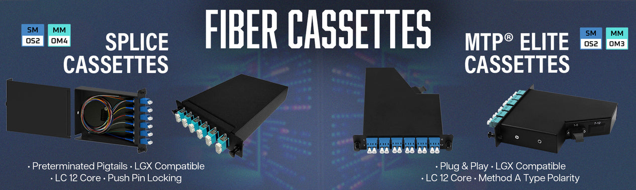 Fiber Cassette - Patch & Splice, Adapter Plate & Pigtails, Fully Loade ...