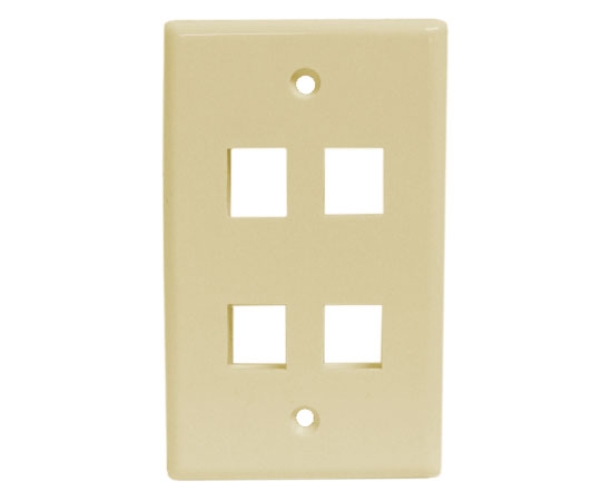 Universal Wall Plates, - 1, 2, 3, 4, & 6 Ports – Primus Cable