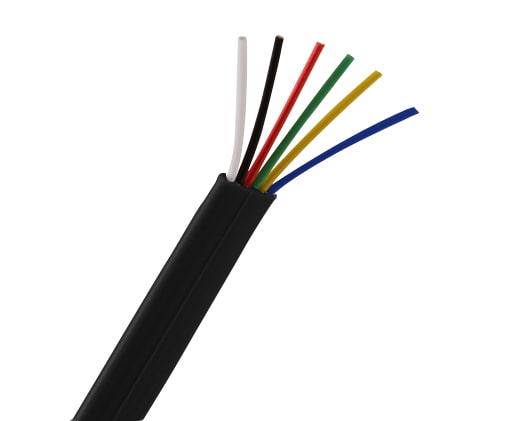 Flat Modular Black Cable 1000' - 4, 6, 8 Conductors — Primus Cable