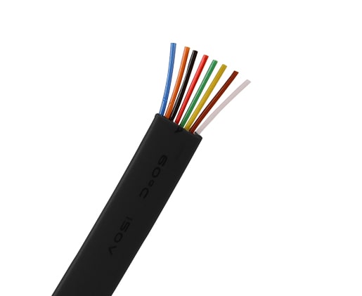 Flat Modular Black Cable 1000' - 4, 6, 8 Conductors — Primus Cable