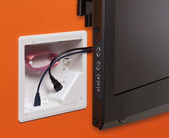 8" x 10" Recessed TV Box™ with Angled Openings — Primus Cable