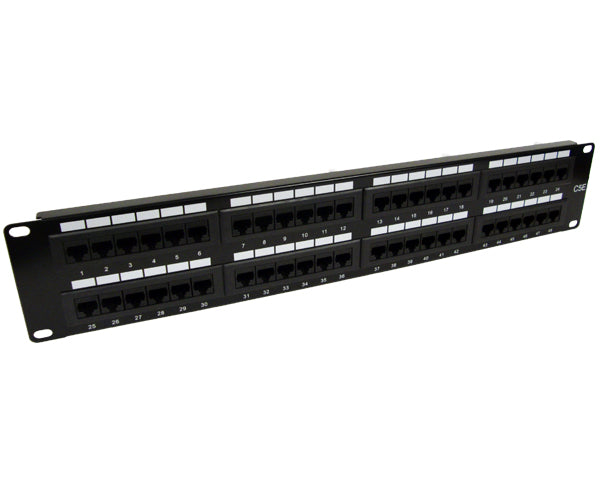CAT5E Network 48-Port Patch Panel, RJ45 Preloaded — Primus Cable