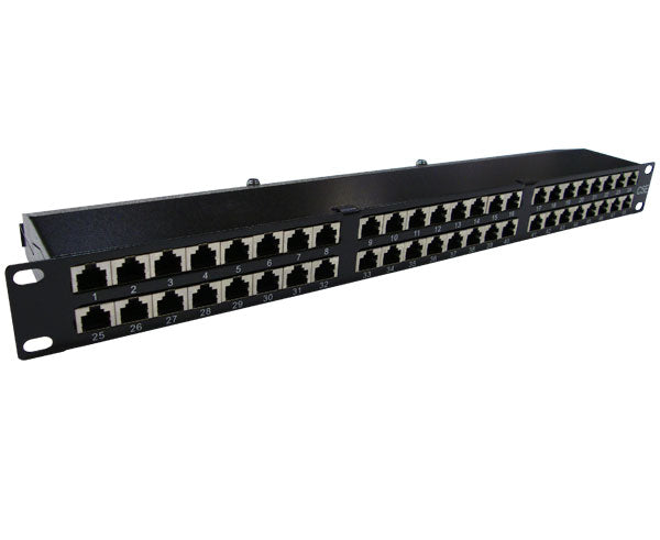Shielded CAT5E Network 48 Port RJ45 Patch Panel — Primus Cable