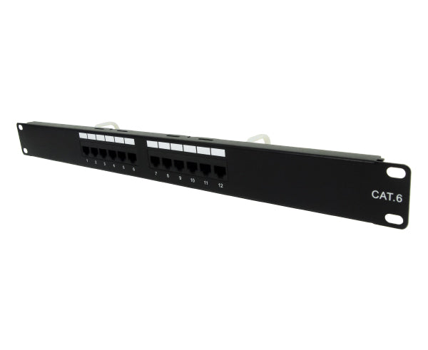 Preloaded CAT6 Network RJ45 12-Port Patch Panel — Primus Cable