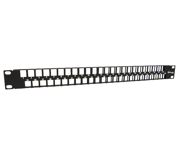 Preloaded Blank Network 48-Port Patch Panel, RJ45 — Primus Cable