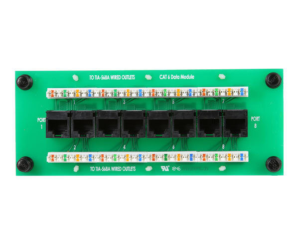 CAT6 Network 8-Port Data Module 110 Style IDC Terminals – Primus Cable