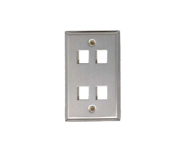 Stainless Steel Wall Plates Single-Gang — Primus Cable
